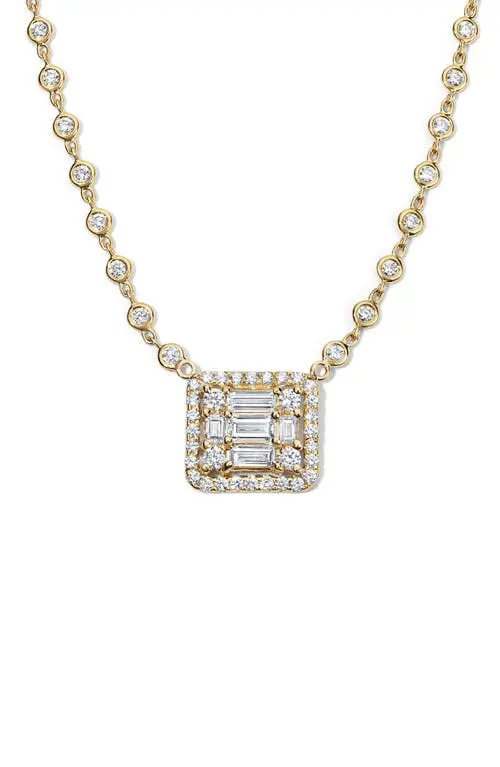 MINDI MOND Clarity³ Diamond Halo Pendant Necklace In 18k Yellow - Gold