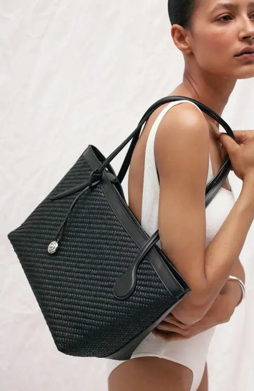 LIFFNER Midi Sprout Woven Leather Tote