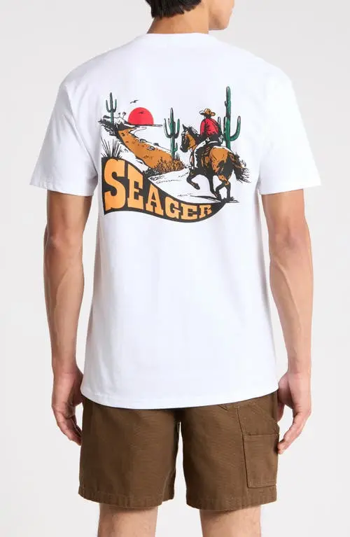 SEAGER CO Long Ride Cotton Graphic T-shirt