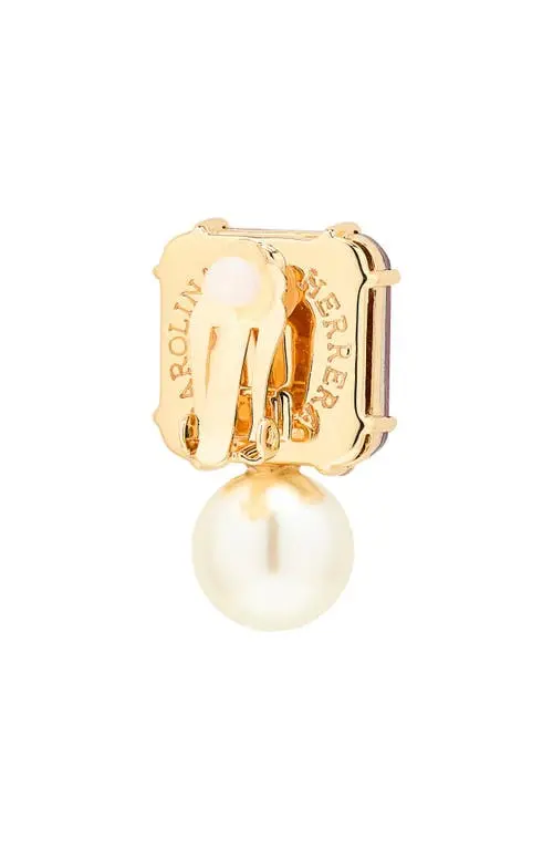 Carolina Herrera Crystal & Faux Pearl Drop Earrings