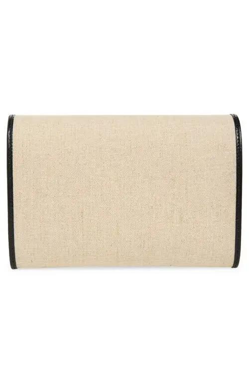 TOTEME T-flap Canvas & Leather Envelope Clutch