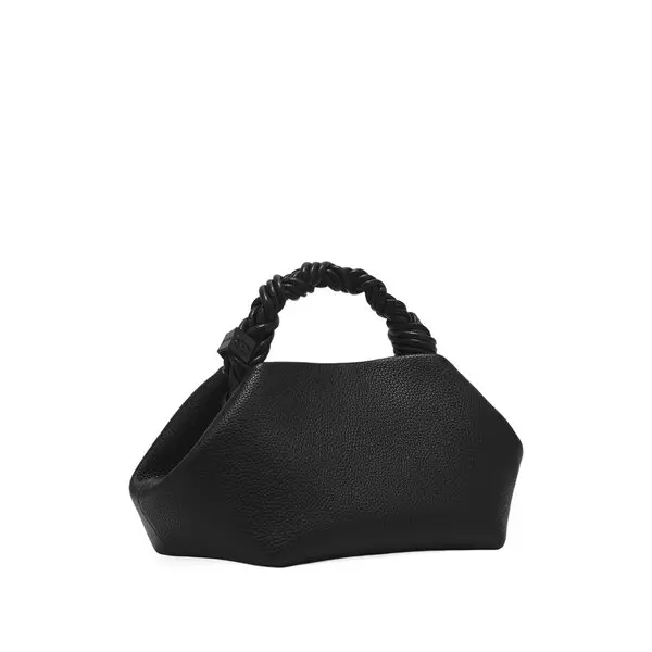 GANNI Structured Tote Bag With Twisted Top Handle - Black