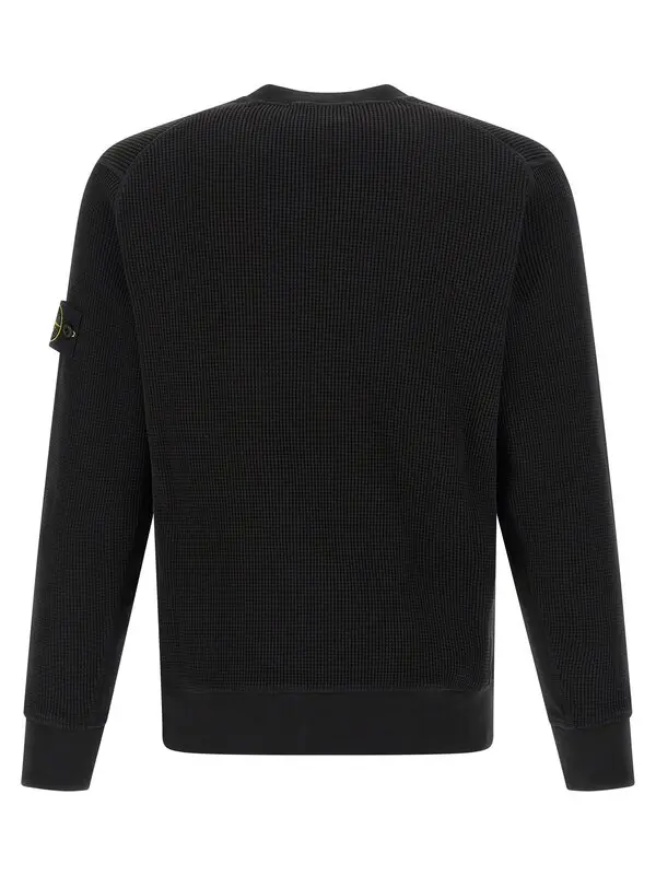 Stone Island Heavy Honeycomb Cotton Fleece Crewneck Sweatshirt