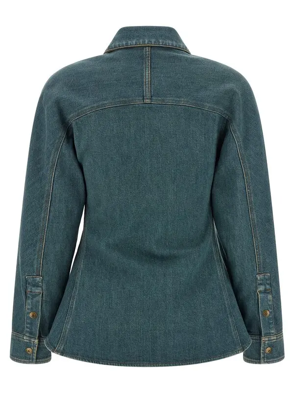 Burberry Dakota Denim Shirt With Contrast Stitching