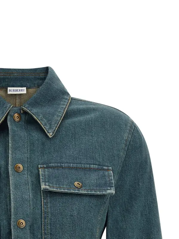 Burberry Dakota Denim Shirt With Contrast Stitching
