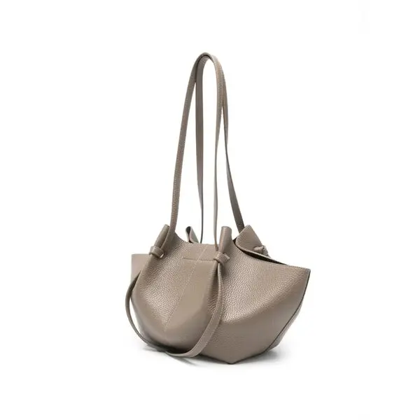 Yuzefi Tote Bag With Knot Detail - Brown
