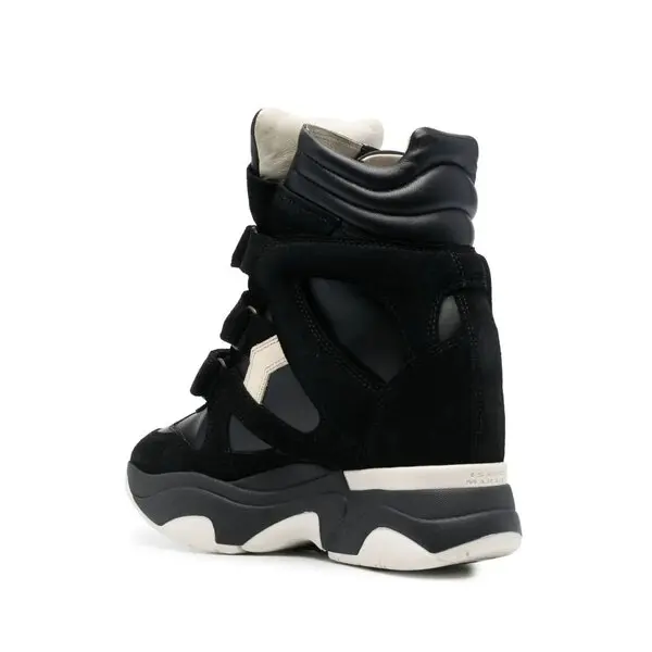 Isabel Marant Étoile Calf Leather And Suede High Top Sneakers