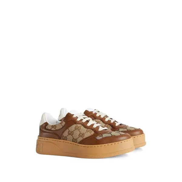 Gucci Gg Supreme Canvas And Leather Trainers