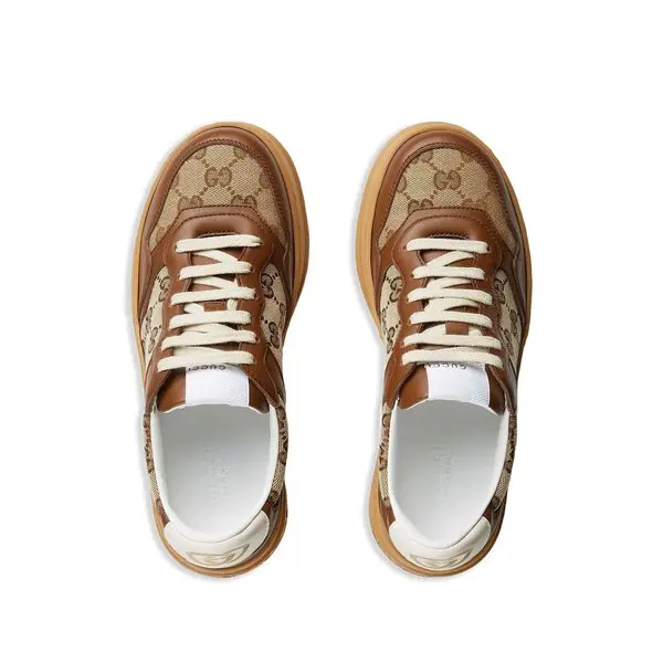 Gucci Gg Supreme Canvas And Leather Trainers
