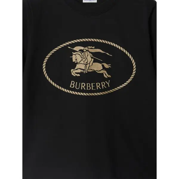 Burberry Cotton T-shirt With Equestrian Knight Motif