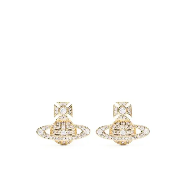 VIVIENNE WESTWOOD Tone Orb Stud Earrings With Crystal Embellishment