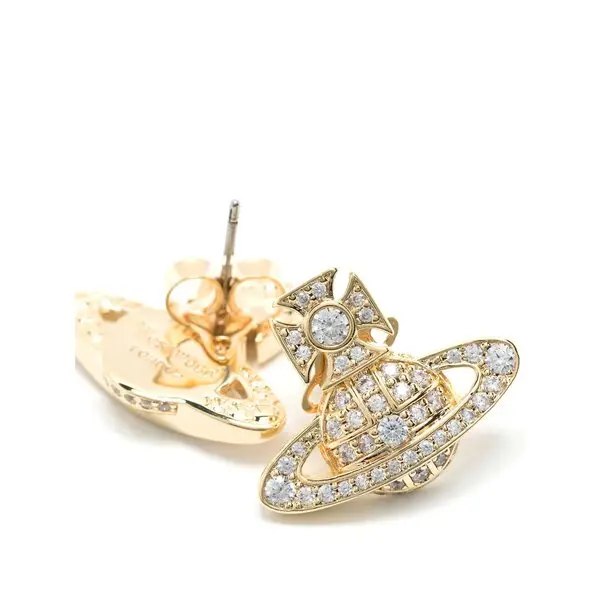 VIVIENNE WESTWOOD Tone Orb Stud Earrings With Crystal Embellishment