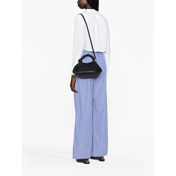 GANNI Leather Top Handle Bag - Black