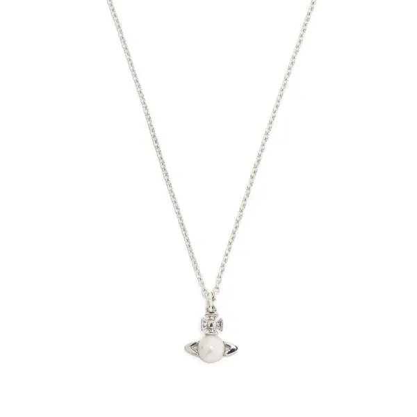 VIVIENNE WESTWOOD Tone Faux Pearl Orb Pendant Necklace - Silver