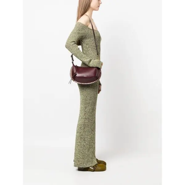 Isabel Marant Étoile Studded Leather Shoulder Bag - Red