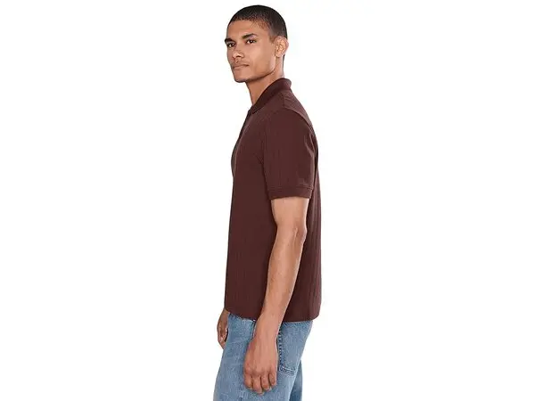 Vince Drop Needle Stripe Short Sleeve Polo Clothing Deep Satin