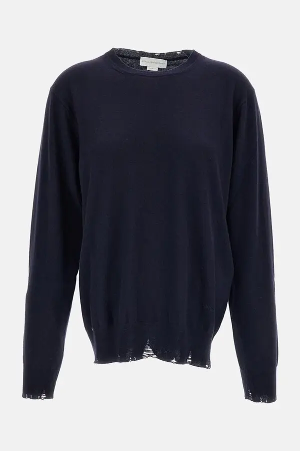 Stella McCartney Navy Merino Wool Sweater - Blu
