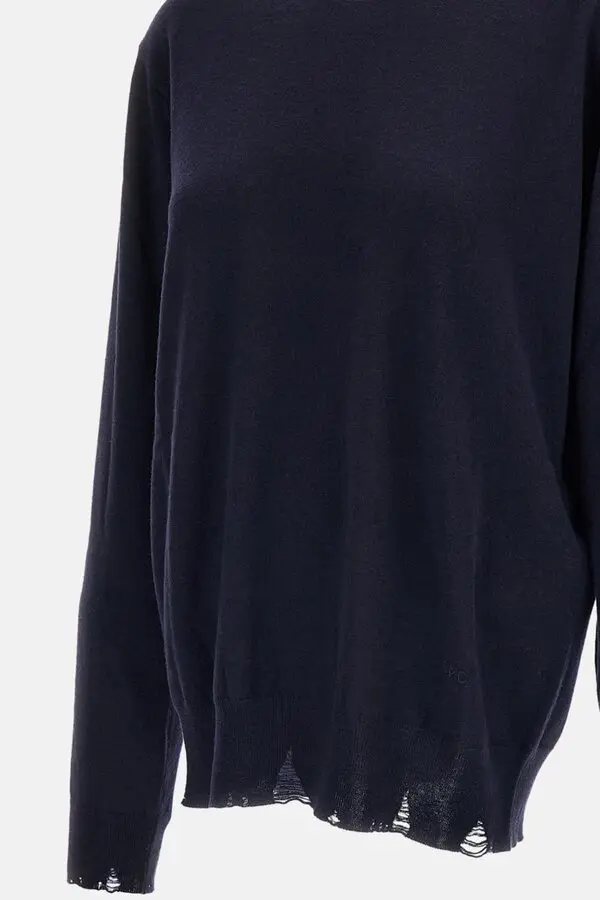 Stella McCartney Navy Merino Wool Sweater - Blu