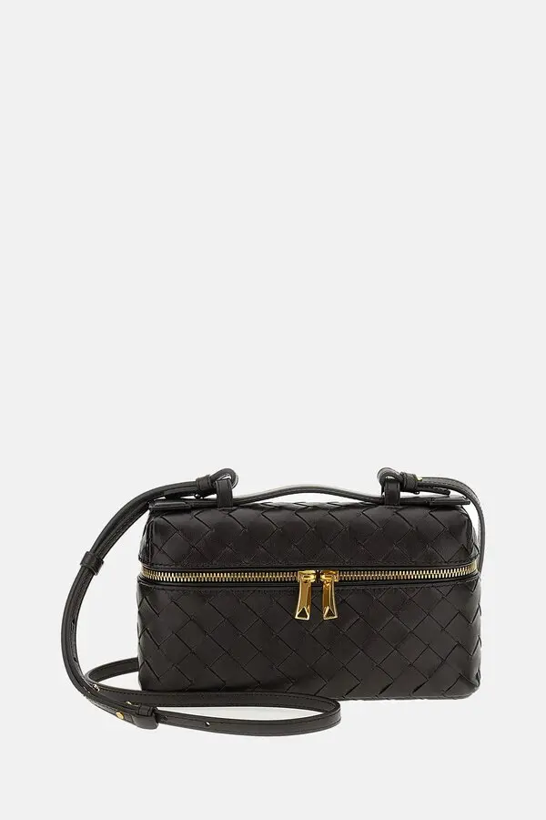 Bottega Veneta Intrecciato Vanity Case Bag - Brown