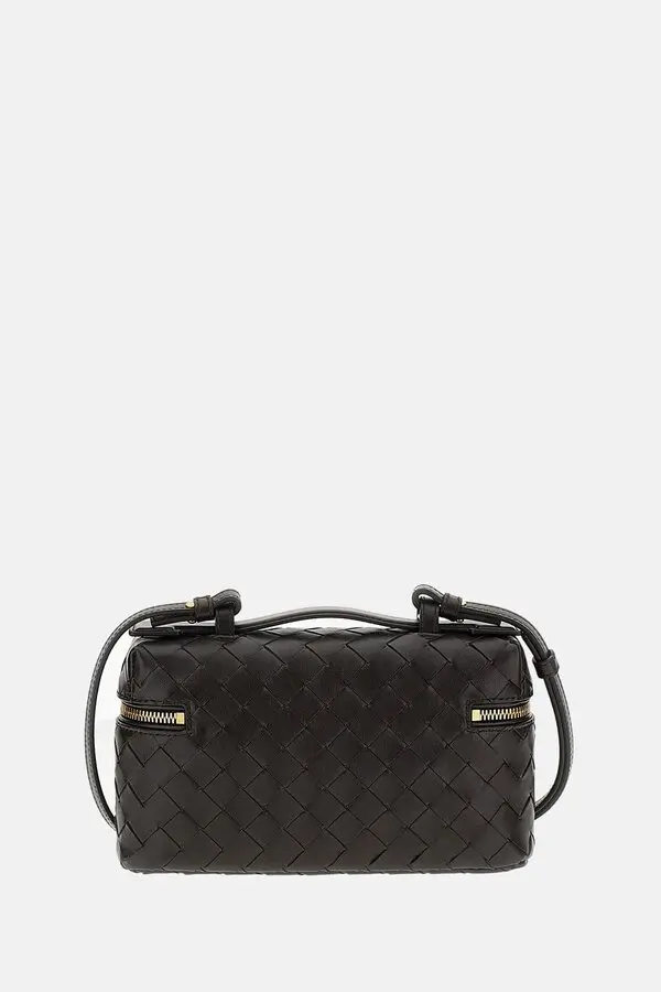 Bottega Veneta Intrecciato Vanity Case Bag - Brown