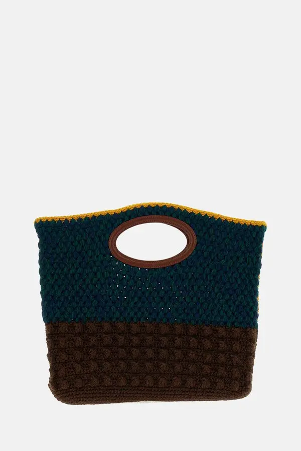 Marni Knitted Clutch Bag - Verde