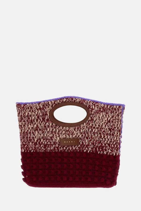 Marni Knotted Wool Knit Clutch - Rosso