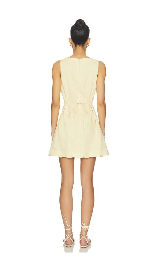 Faithfull The Brand Alondra Mini Dress - Lemon