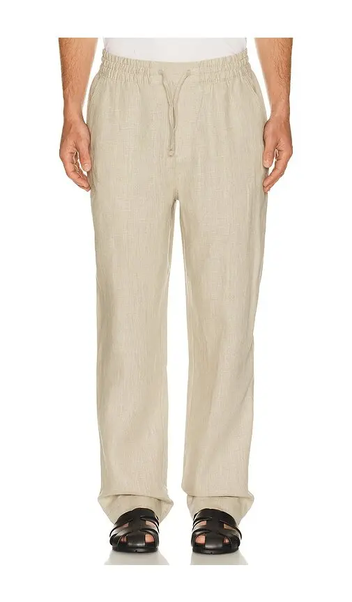 CHE Avila Linen Drawstring Trousers - Cream