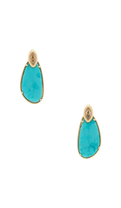 Ettika Majestic Stone Earrings - Teal