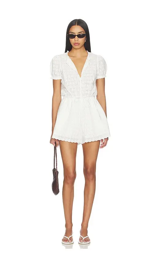 Faithfull The Brand Santana Playsuit - White