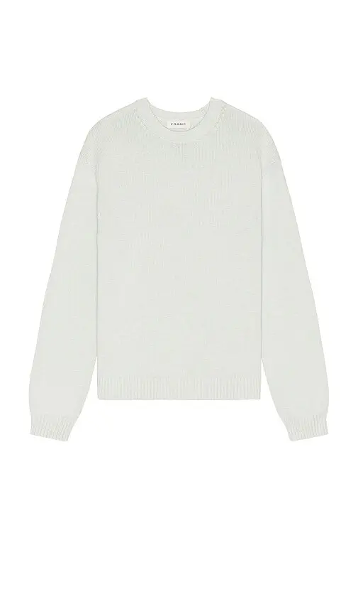 FRAME Cotton Silk Crewneck Sweater - Blue