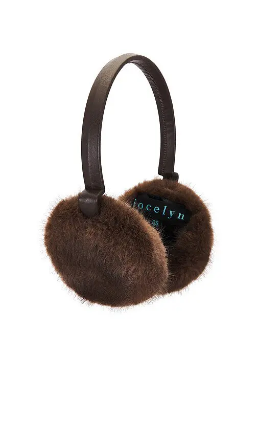 Jocelyn Faux Mink & Leather Earmuffs