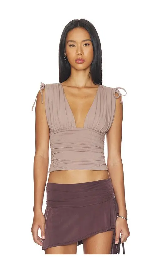 TIGER MIST Halona Top With Tie Details