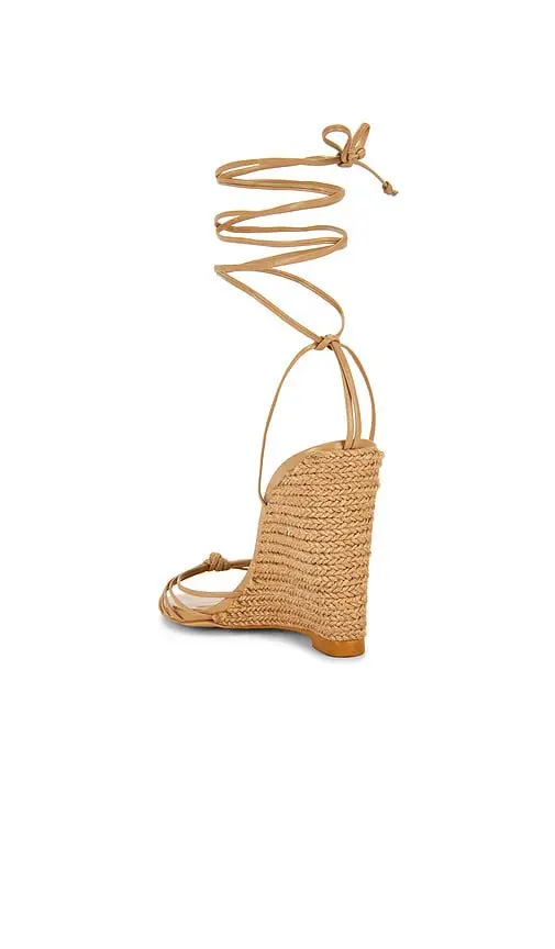 Raye Ciela Wedge Sandals With Lace-up Ankle Ties
