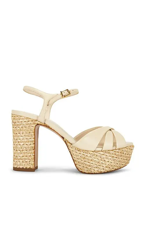 Schutz Keefa Raffia Platform Sandal - Beige