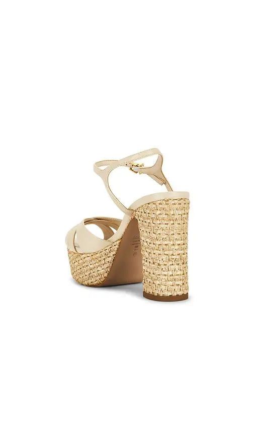 Schutz Keefa Raffia Platform Sandal - Beige