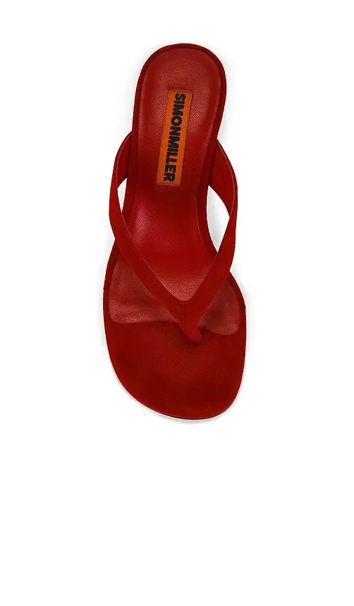 SIMONMILLER Suede Beep Thong Sandals - Red
