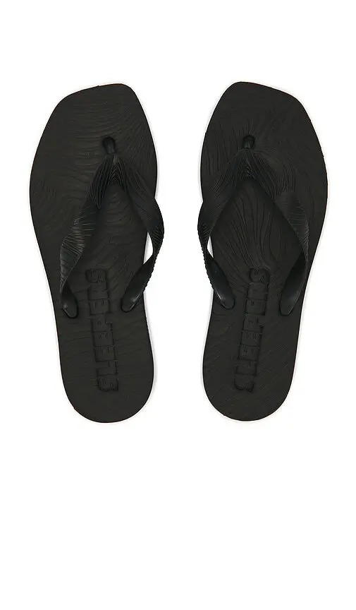 VELOUR Tapered Platform Flip Flop - Black