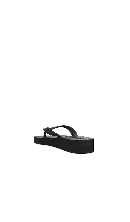 VELOUR Tapered Platform Flip Flop - Black