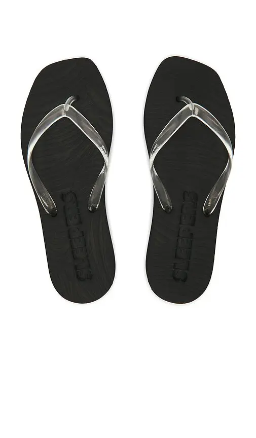 VELOUR Tapered Platform Flip Flop - Black