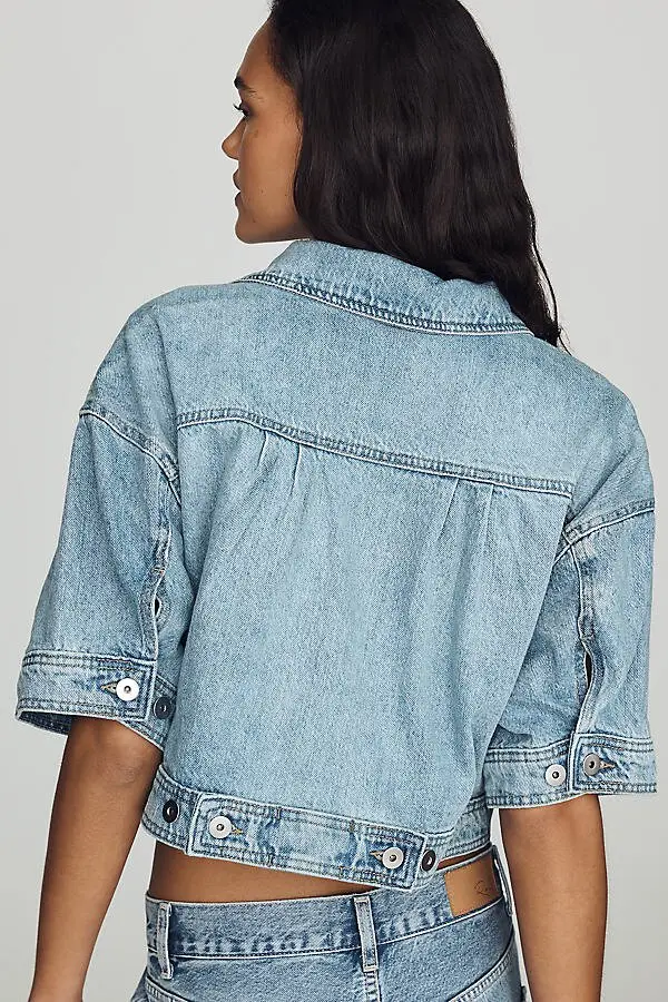 PILCRO Cotton Crop Trucker Jacket