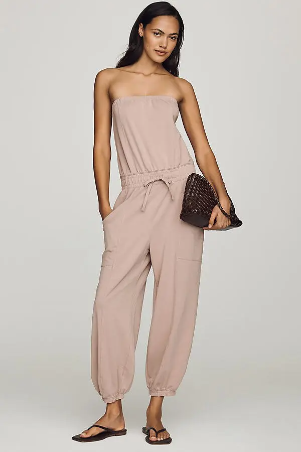 DAILY PRACTICE Strapless Jumpsuit - Bark
