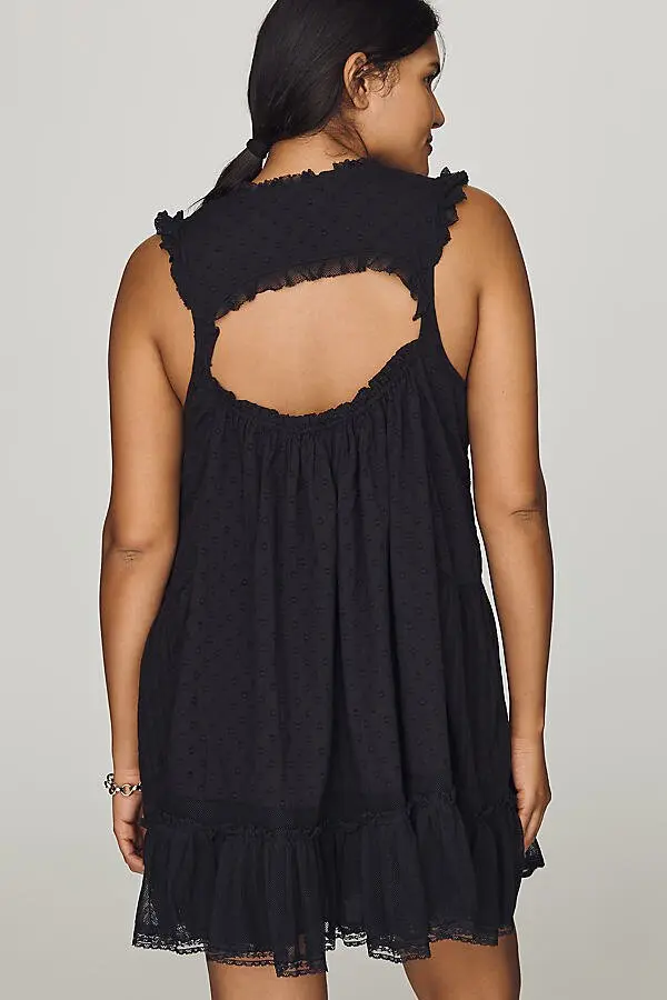 Anthropologie Cotton Ruffle Mini Dress