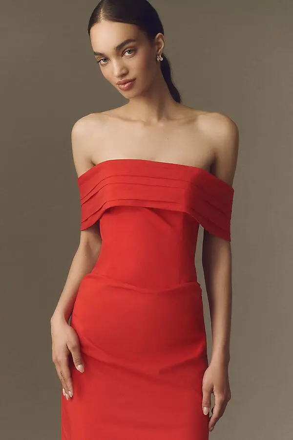 Shona Joy Campbell Off-the-shoulder Maxi Dress