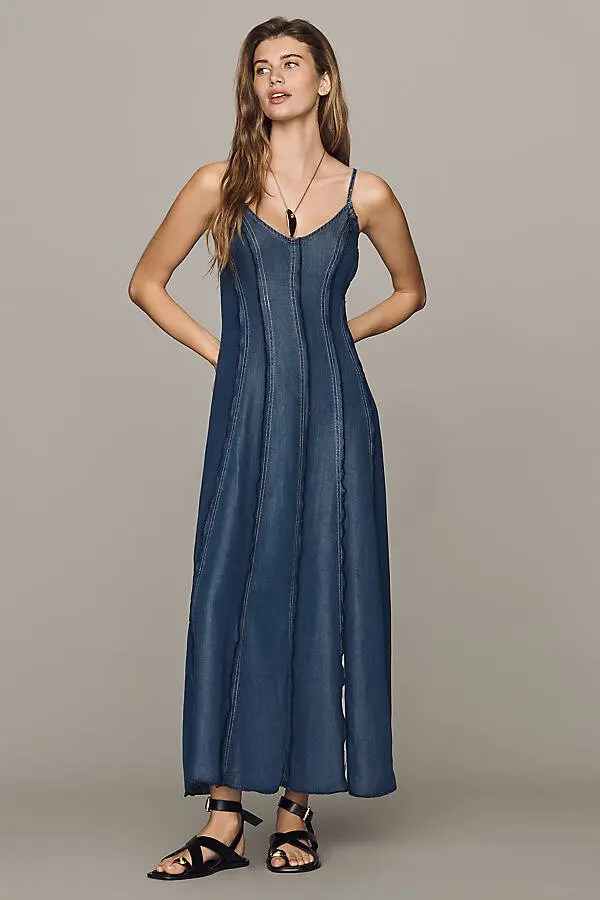 PILCRO Seamed Midi Dress