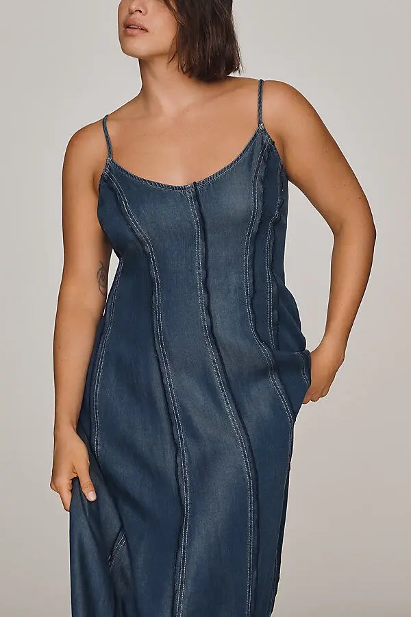 PILCRO Seamed Midi Dress