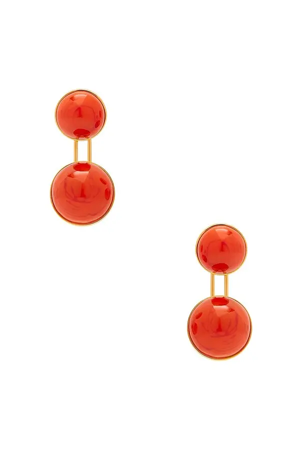 Alaïa Sphere Small Pendant Earrings - Orange