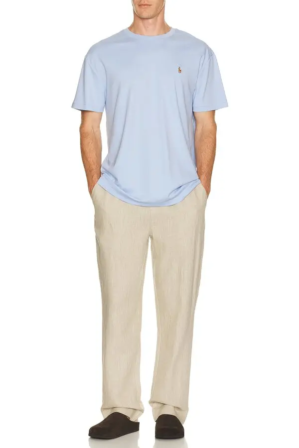 Polo Ralph Lauren Soft Touch Crewneck T-shirt In Blue - Pebble Blue
