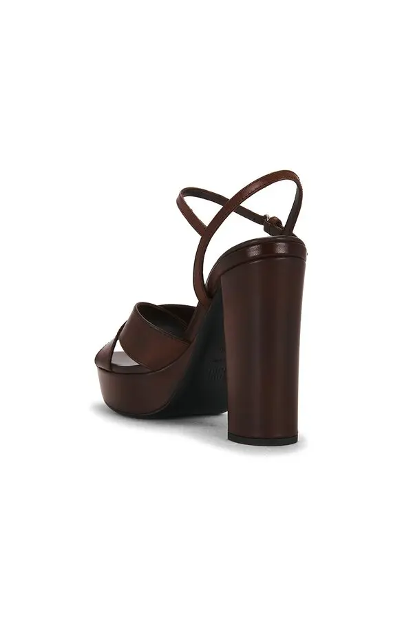 Miu Miu Plateau Sandal In Brown