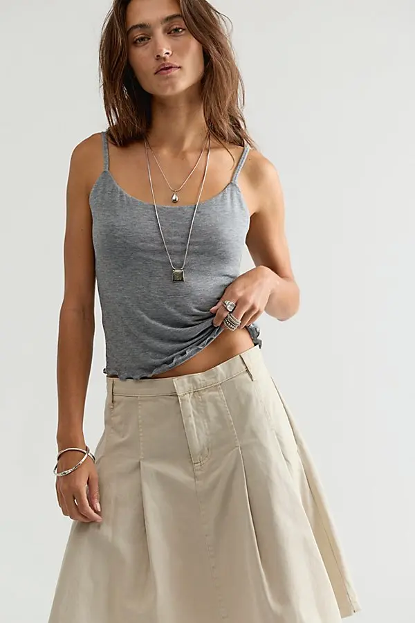 Free People Soft Company Cami Intimately - Medium Heather Grey
